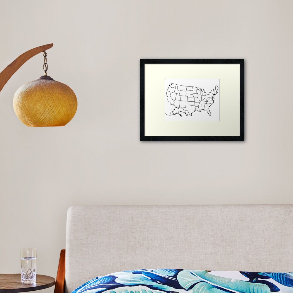 "United States map outline " Sticker for Sale by ejkempker | Redbubble