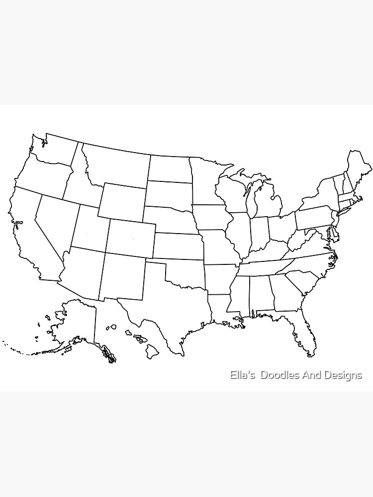 "United States map outline " Sticker for Sale by ejkempker | Redbubble