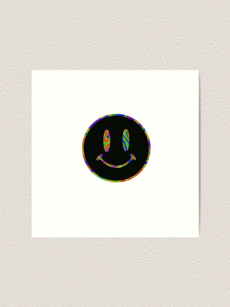 "Rainbow Marble Smiley Face" Art Print by AllynTH | Redbubble