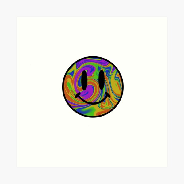 "Inverted Rainbow Smiley Face" Art Print by AllynTH | Redbubble