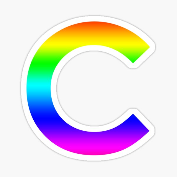 "The Letter C - Monogram in Rainbow Gradient" Sticker for Sale by ...