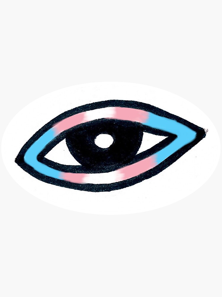 "Trans Pride Eye" Sticker by mayajosielis | Redbubble