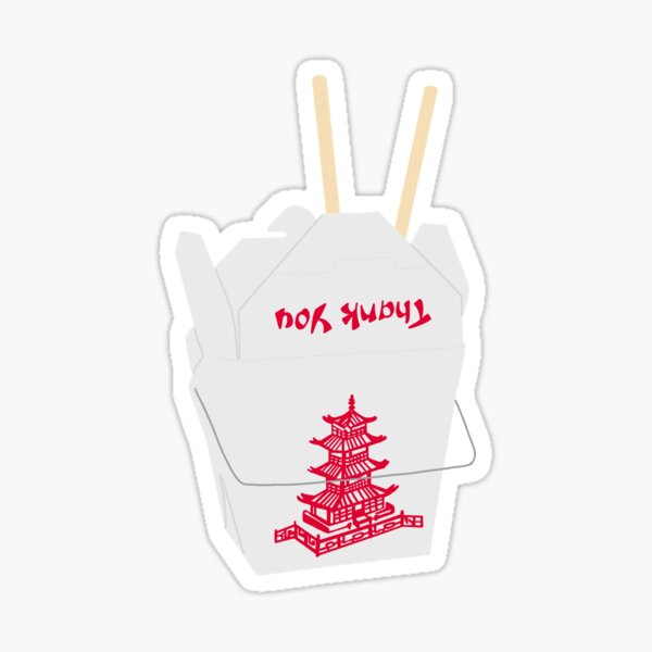"chinese food takeout " Sticker by beffyann02 | Redbubble