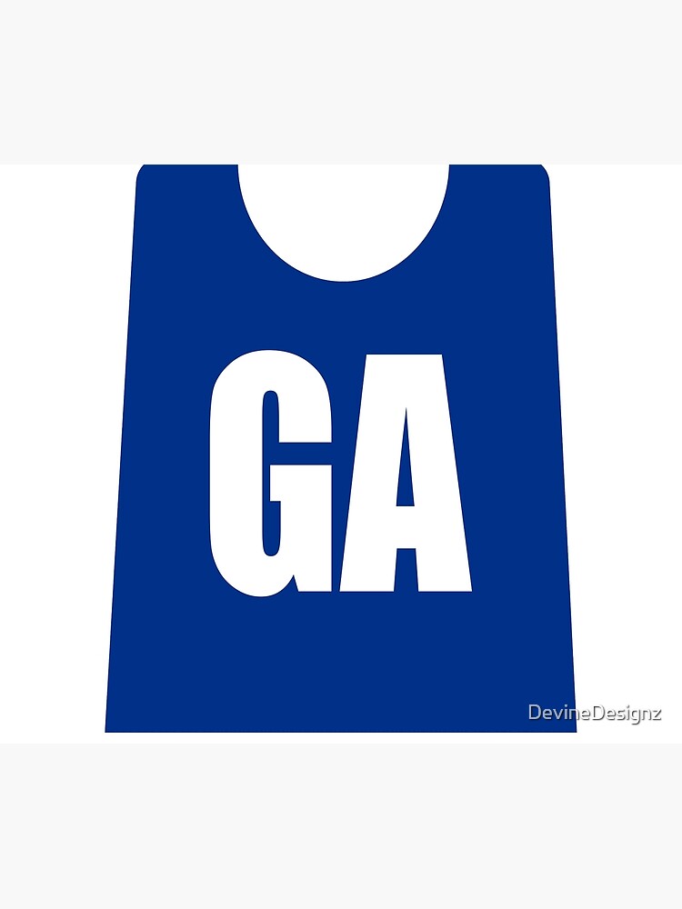 "Netball GA Blue Bib" Poster by DevineDesignz | Redbubble