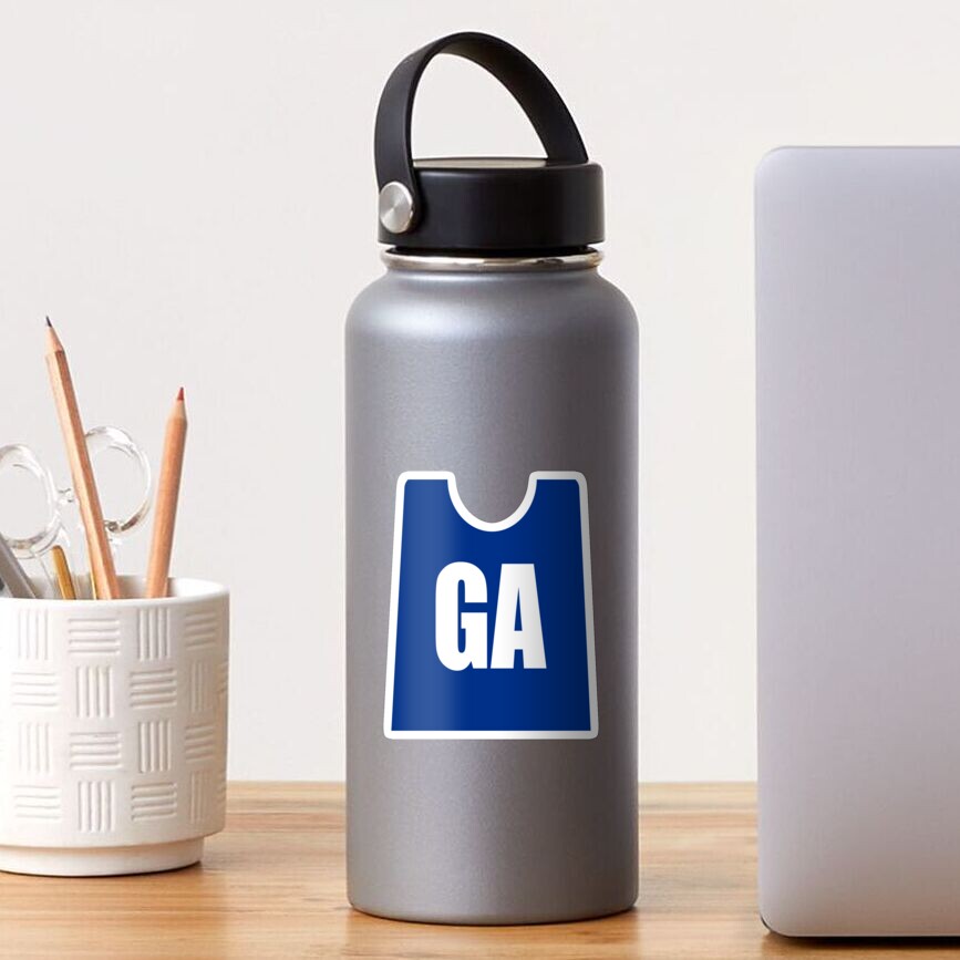 "Netball GA Blue Bib" Sticker for Sale by DevineDesignz | Redbubble