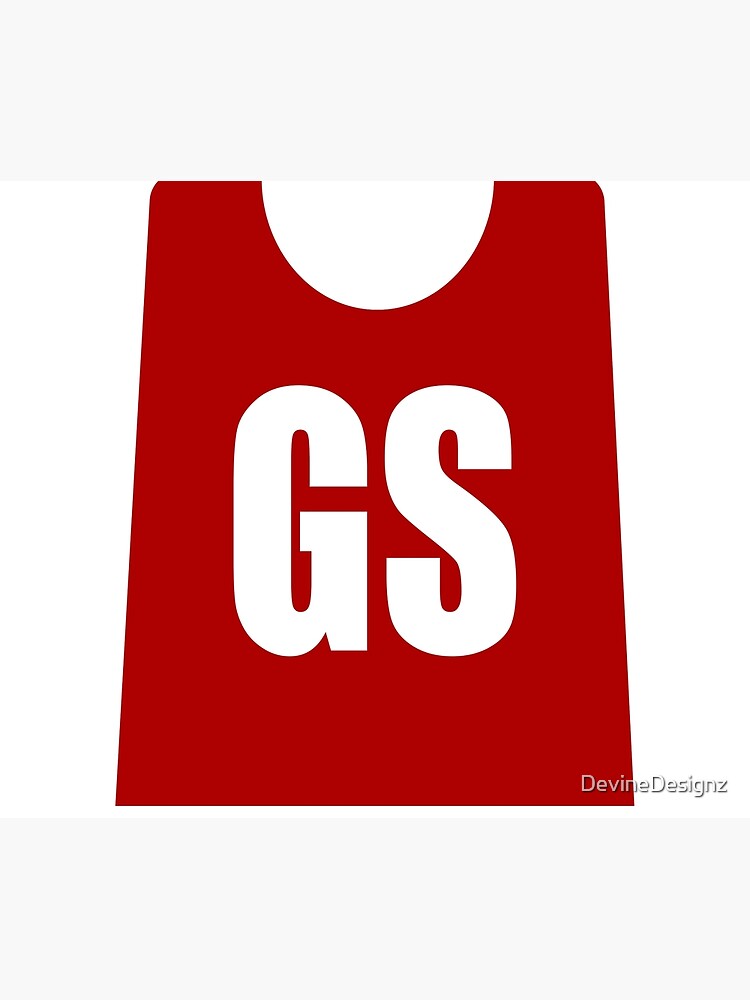 "Netball GS Red Bib" Poster by DevineDesignz | Redbubble