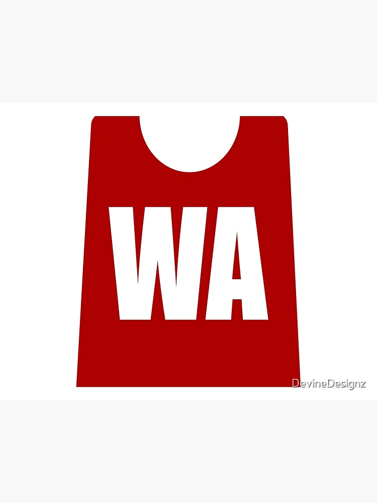 "Netball WA Red Bib" Art Board Print for Sale by DevineDesignz | Redbubble