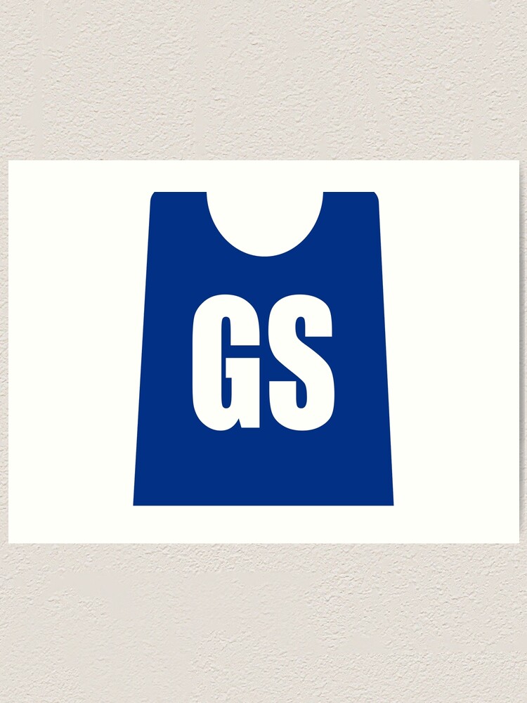 "Netball GS Blue Bib" Art Print for Sale by DevineDesignz | Redbubble