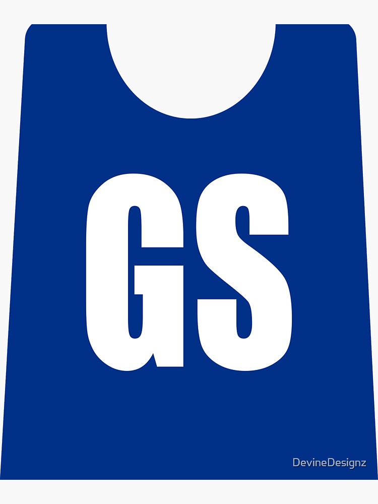 "Netball GS Blue Bib" Sticker for Sale by DevineDesignz | Redbubble