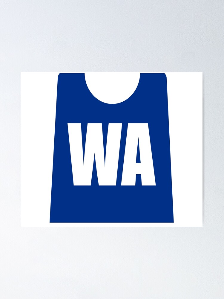 "Netball WA Blue Bib" Poster for Sale by DevineDesignz | Redbubble
