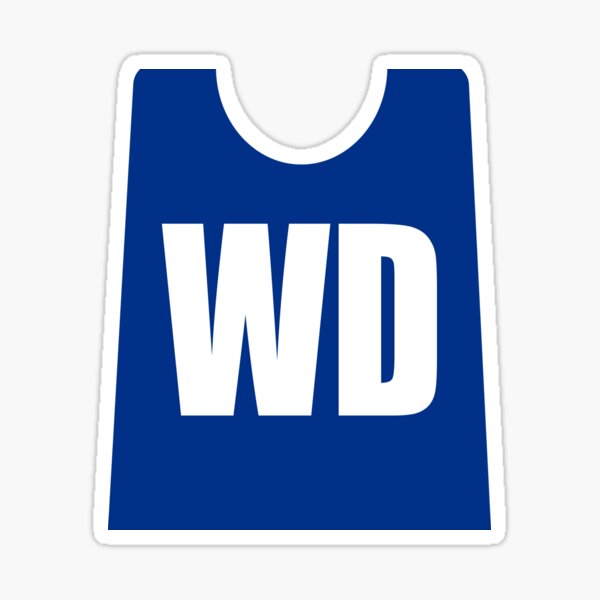 "Netball WD Blue Bib" Sticker by DevineDesignz | Redbubble