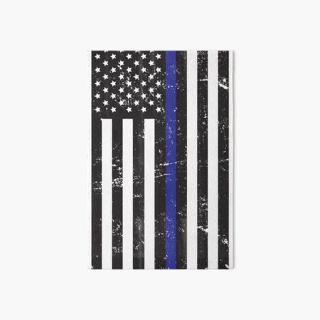 "Distressed Blue Line Flag: Stars on left" Art Board Print for Sale by ...