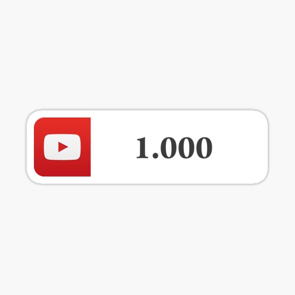 Youtube Subscribers Stickers | Redbubble