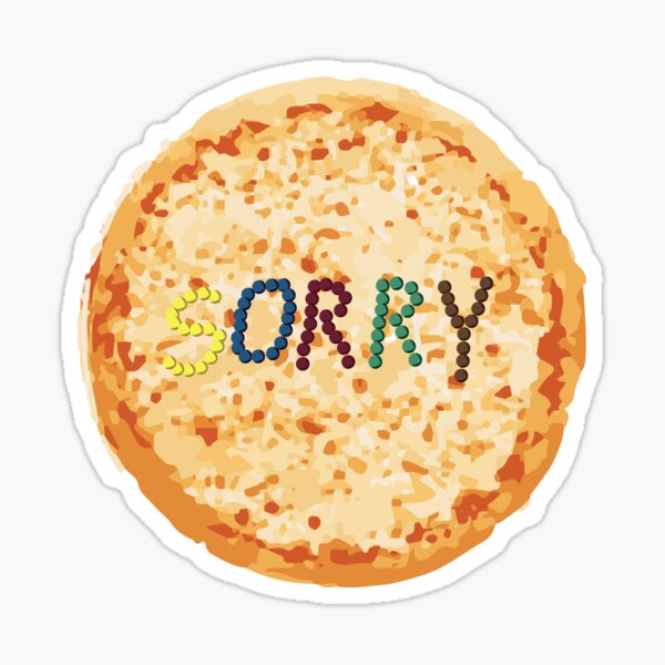 "Sorry Pizza with M&Ms" Sticker for Sale by liakzd | Redbubble