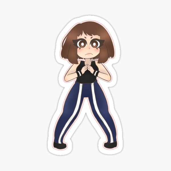 "uraraka ochako - stickers" Sticker for Sale by cybercyi | Redbubble