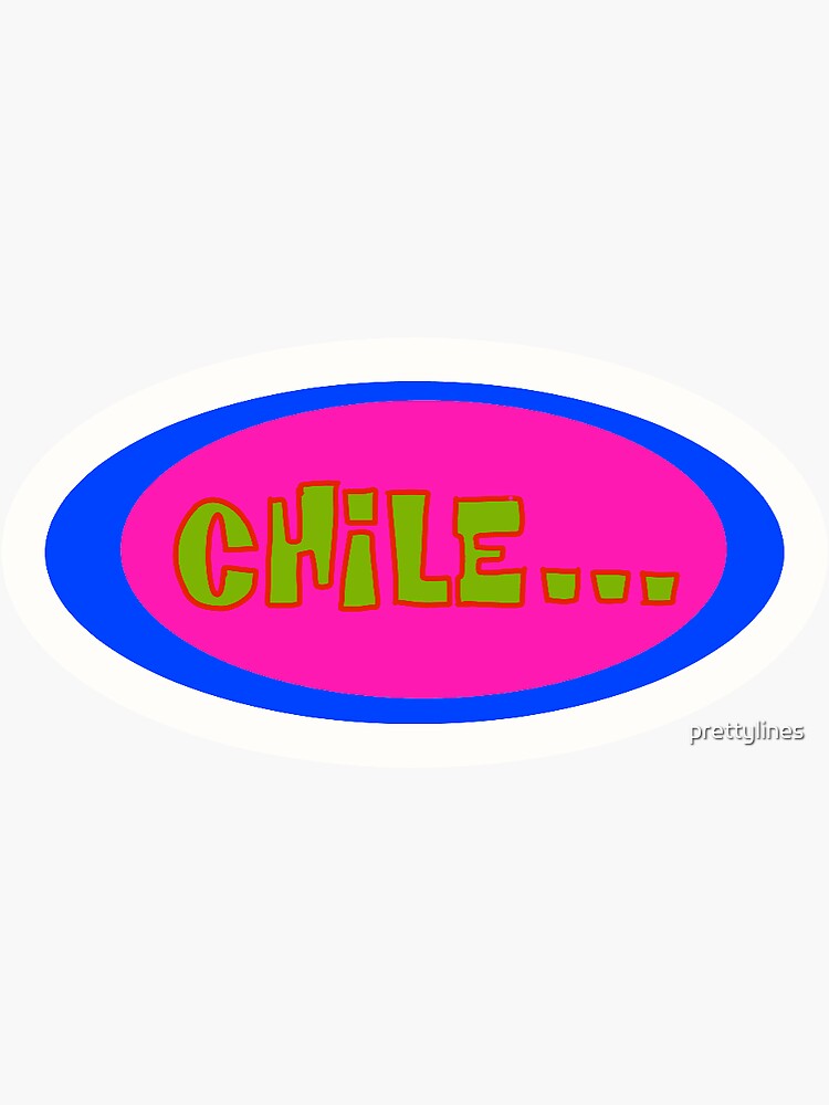"Chile..." Sticker for Sale by prettylines | Redbubble
