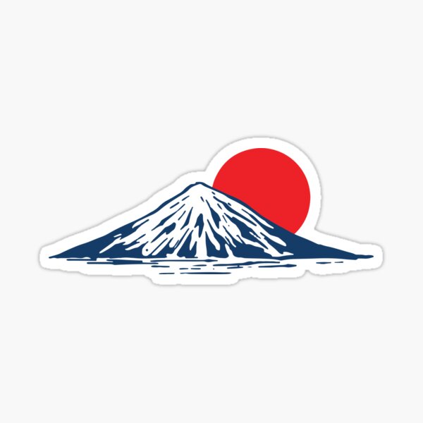 "Mount Fuji" Sticker by Sasha-Arts | Redbubble