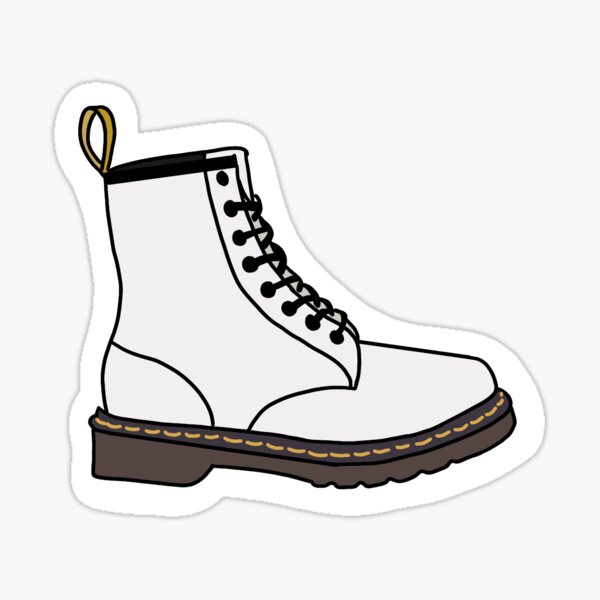 "White Boots" Sticker for Sale by avaeliza14 | Redbubble