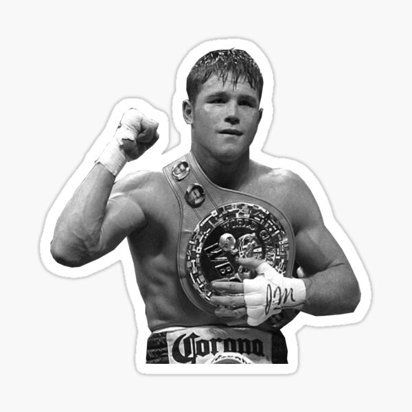 "Saul Canelo Alvarez Boxing Black white" Sticker for Sale by ...