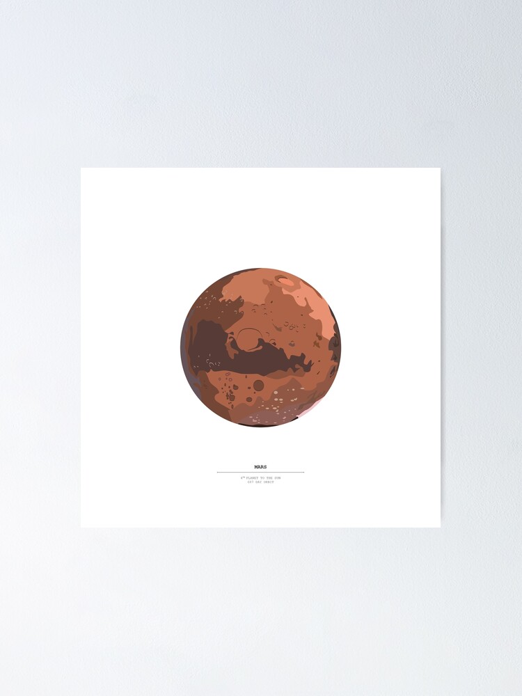 "Mars Poster (Light)" Poster for Sale by HGraceGrace | Redbubble