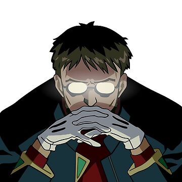 "Gendo Ikari" Sticker for Sale by RichPeregrina26 | Redbubble
