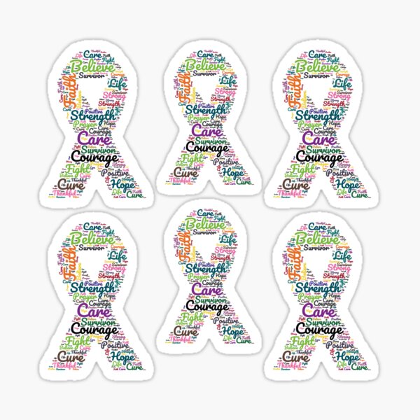 "Cancer Awareness Colorful Pack" Sticker for Sale by rlguieb | Redbubble