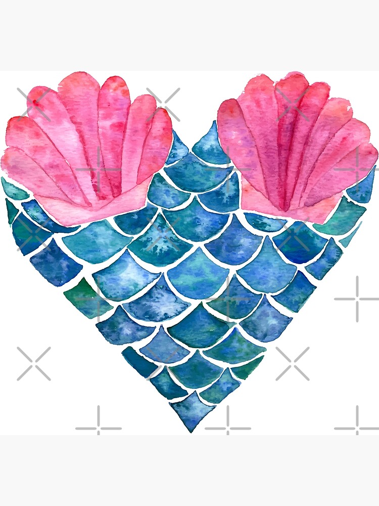 "Mermaid at heart" Canvas Print by Harpleydesign | Redbubble