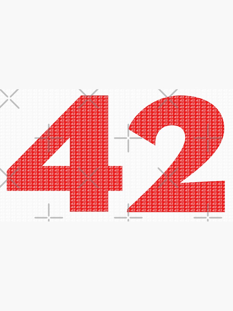 "The Number 42 (red)" Sticker for Sale by GarfunkelArt | Redbubble
