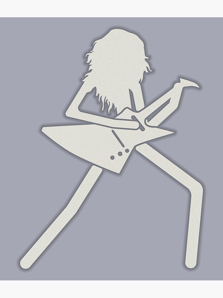 "Stickman Metal Guitarist (White)" Poster for Sale by AjingDesigns ...