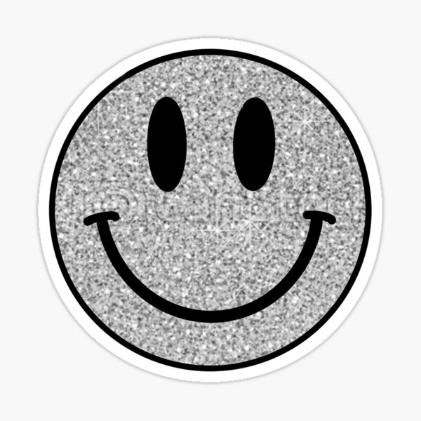 "Glitter smiley face sticker" Sticker by BellifyBoutique | Redbubble
