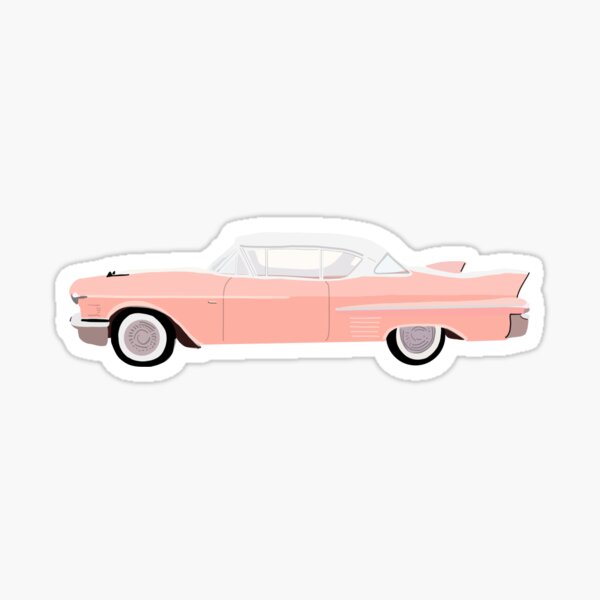 "Pink Car" Sticker for Sale by makeziebattle | Redbubble