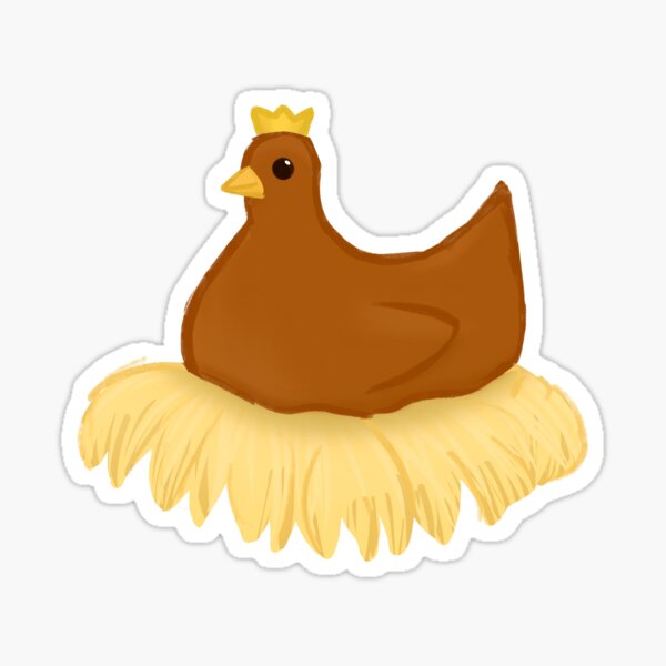 "Chicken Queen" Sticker for Sale by RosemallowsArt | Redbubble