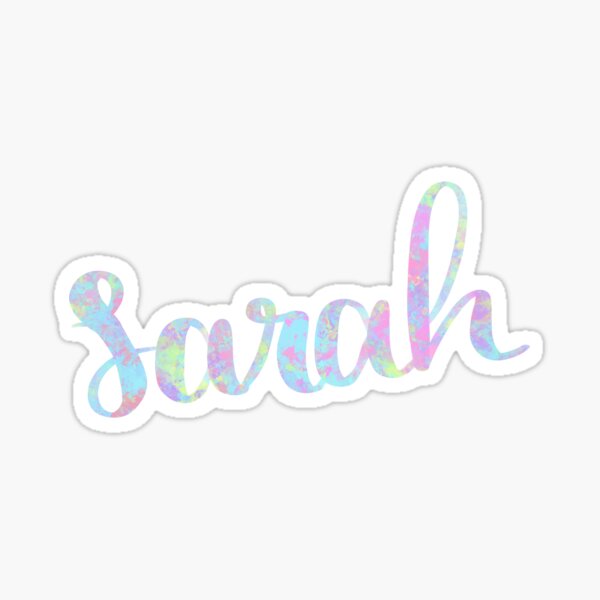 "Sarah" Sticker for Sale by dolphin1128 | Redbubble