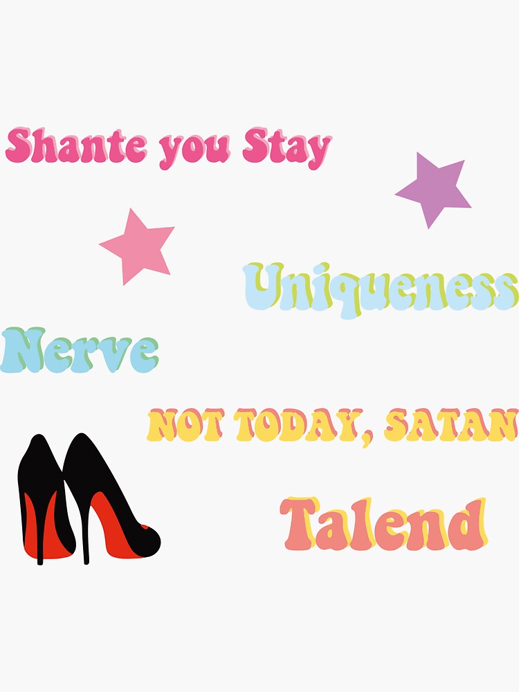 "Rupauls Drag Race Sticker Pack Set Popular Phrases" Sticker for Sale ...