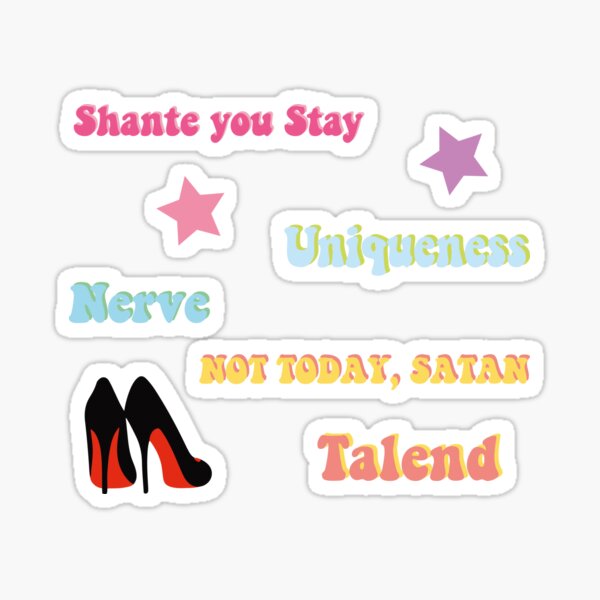 "Rupauls Drag Race Sticker Pack Set Popular Phrases" Sticker for Sale ...