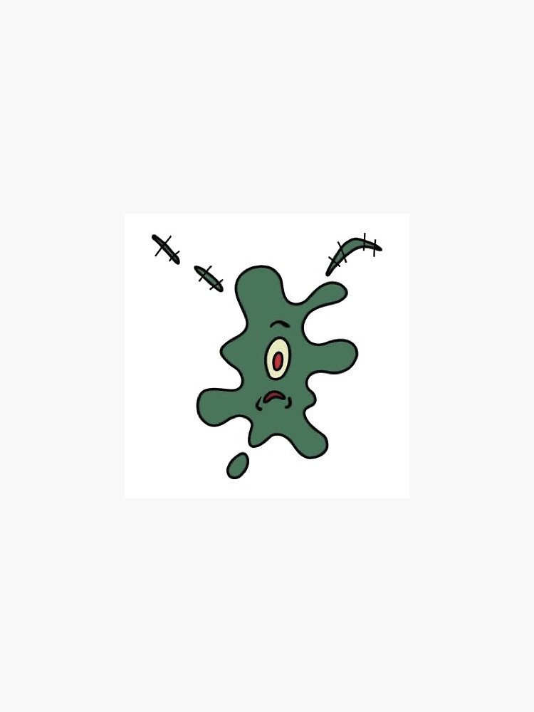 "SMASHED PLANKTON FROM SPONGEBOB" Sticker for Sale by xxa1ina | Redbubble