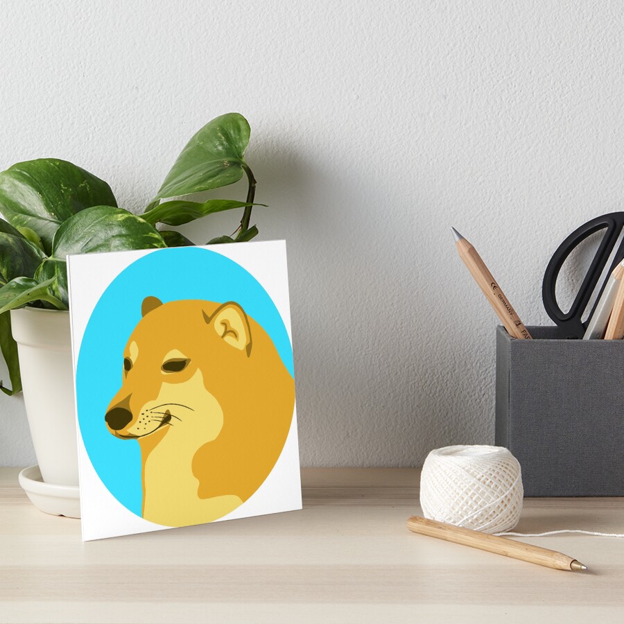 "Cheems meme dog Minimalist" Art Board Print by wachindibujante | Redbubble