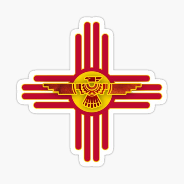 Pegatina « Nuevo México Bandera Zia Símbolo Floral Naturaleza Águila ...