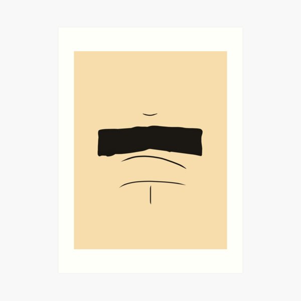 "Cartoon grumpy mustache face" Art Print for Sale by TravellingWolf ...