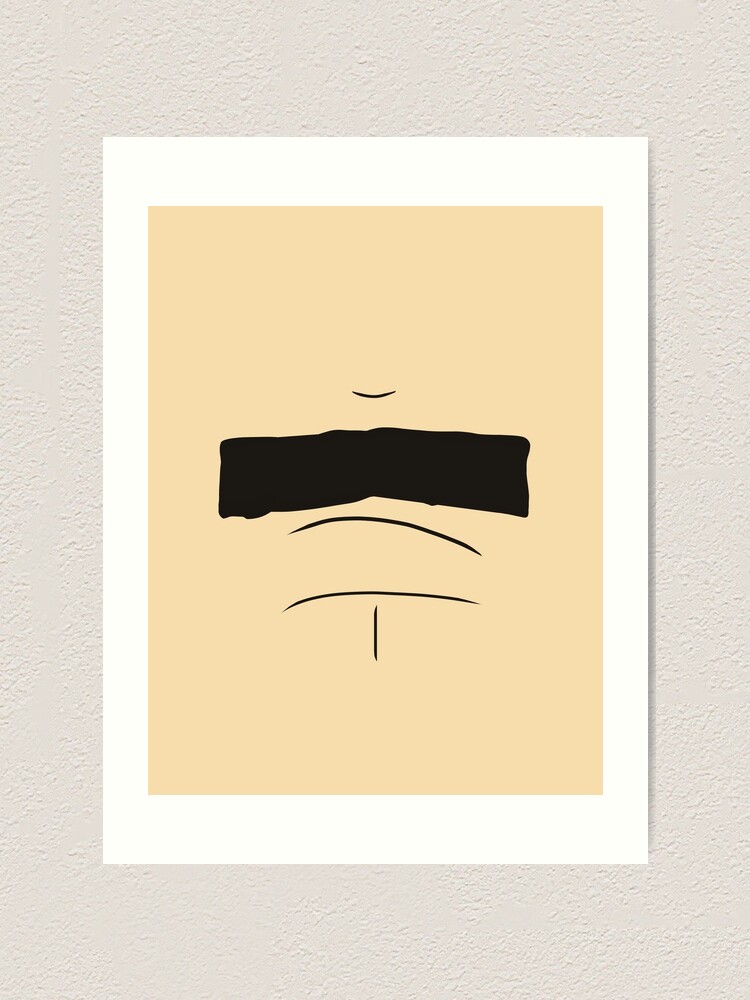 "Cartoon grumpy mustache face" Art Print for Sale by TravellingWolf ...