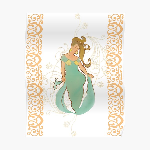 Póster «El Faerie de la sirena - Inspirado por Alphonse Mucha» de ...