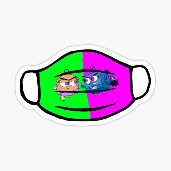 "Poof and Foop fairly odd parents mask " Sticker for Sale by ...