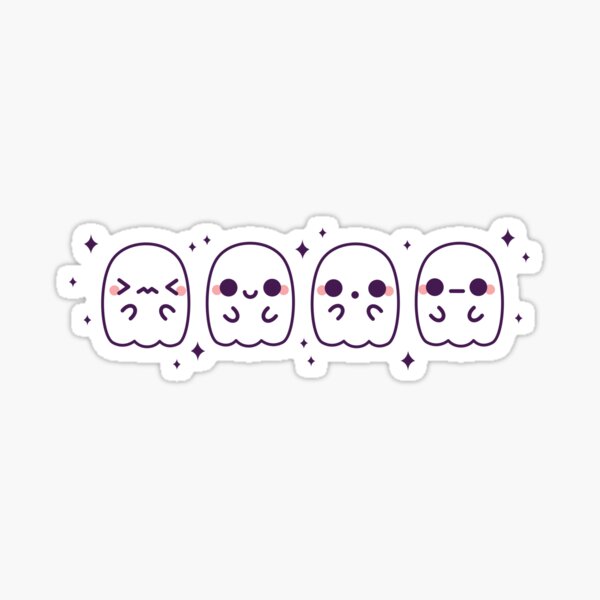 "Kawaii Cute Ghosts" Sticker for Sale by PenguinFreakSH3 | Redbubble