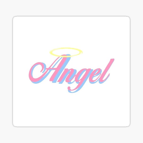 "CUTE PINK ANGEL DESIGN" Sticker by xxa1ina | Redbubble