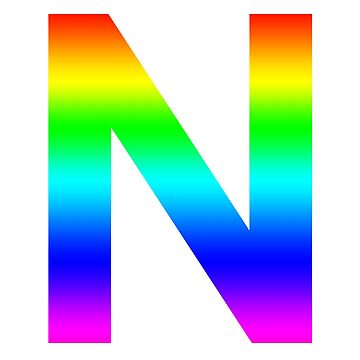 The Letter N In Rainbow Premium Vector | Soap Bubble With A Rainbow