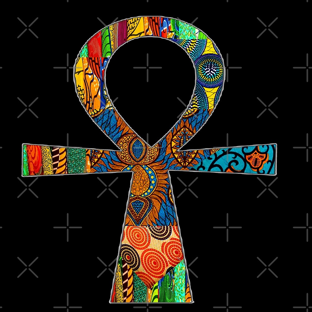 "Colorful African Print Ankh" by artbyomega | Redbubble