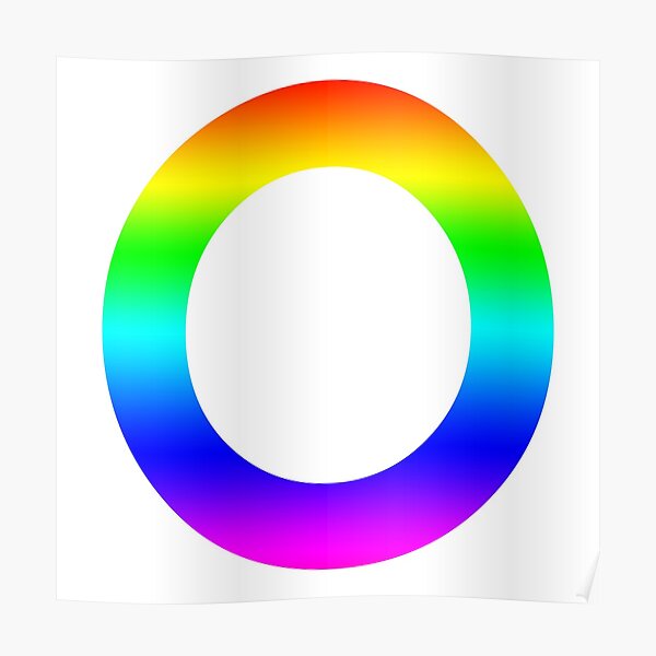 "The Letter O - Monogram in Rainbow Gradient" Poster for Sale by ...
