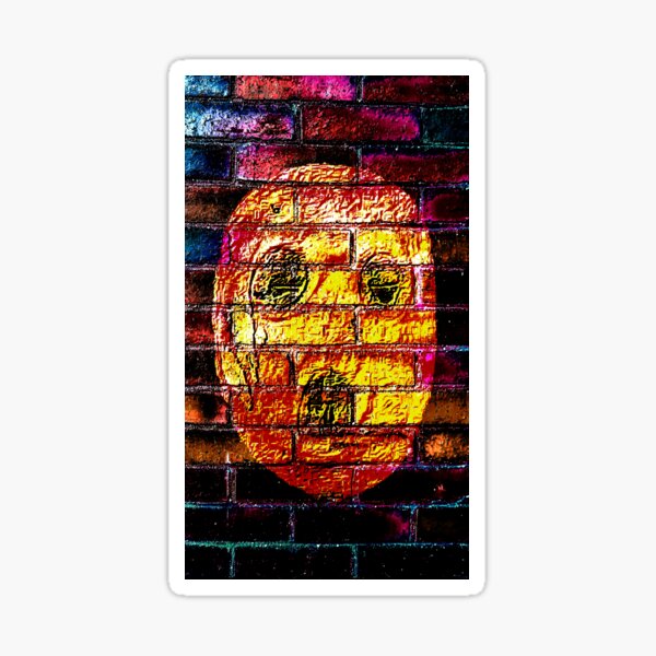"Yellow Brick Wall Face" Sticker by GrudleBay | Redbubble