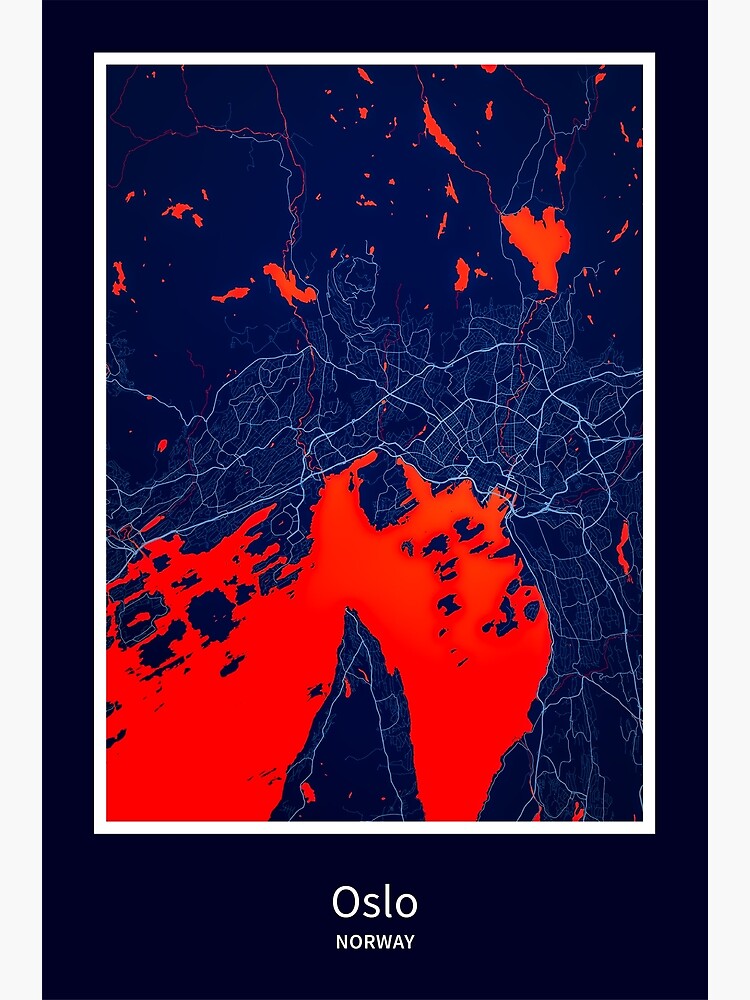 "Oslo Map Print, Oslo Map Poster, Oslo Map Wall Art, Oslo City Map, Map ...
