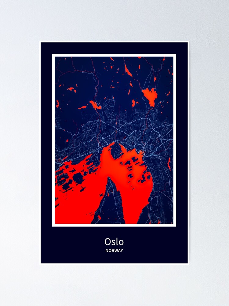 "Oslo Map Print, Oslo Map Poster, Oslo Map Wall Art, Oslo City Map, Map ...